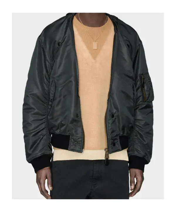 MAISON MARGIELA Reversible Bomber Jacket With Signature Stitches - Dark Gray