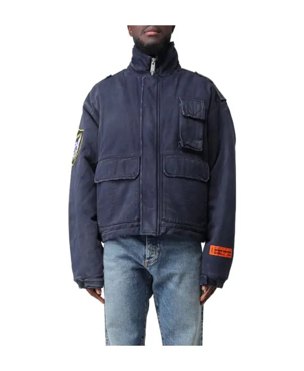 Heron Preston Eagle-patch Distressed-effect Jacket