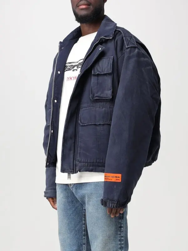 Heron Preston Eagle-patch Distressed-effect Jacket