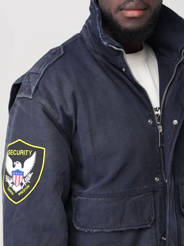 Heron Preston Eagle-patch Distressed-effect Jacket