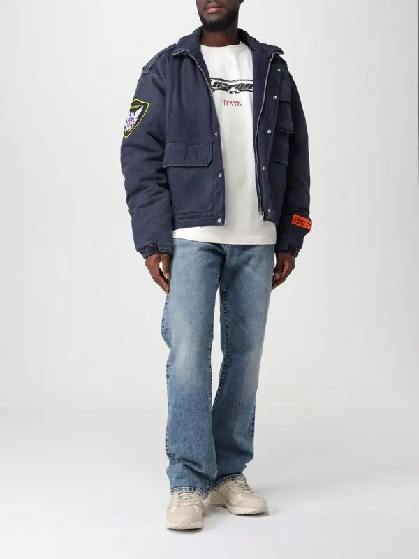 Heron Preston Eagle-patch Distressed-effect Jacket
