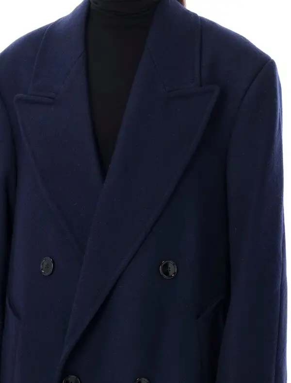 AMI Paris Double-breasted Long Coat