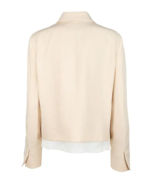 Fabiana Filippi Long Sleeve Casual Jacket - Beige