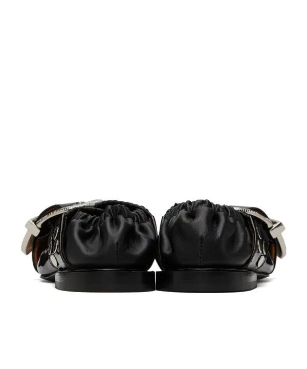 Toga Buckle Ballet Flats - Black