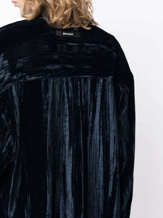 Palm Angels Velvet Crinkled Shirt