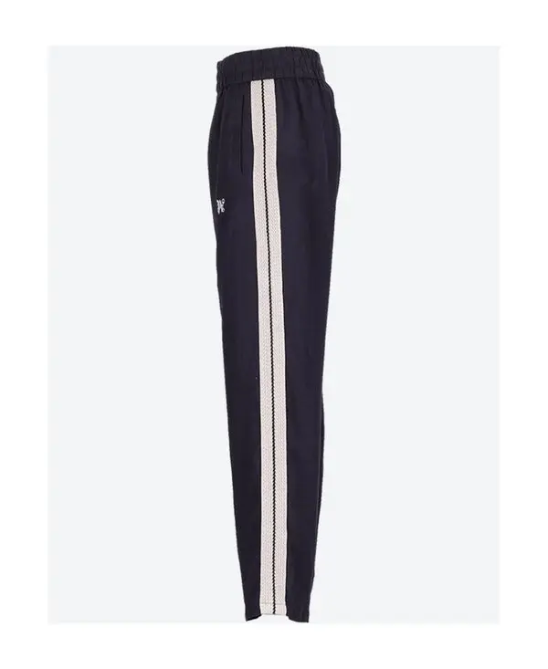 Palm Angels Logo-embroidered Linen Trousers