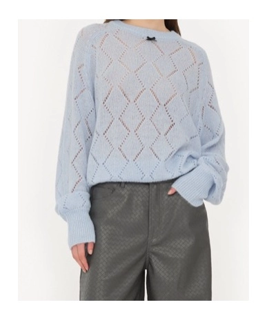 ROTATE BY BIRGER CHRISTENSEN Pointelle-knit Sweater