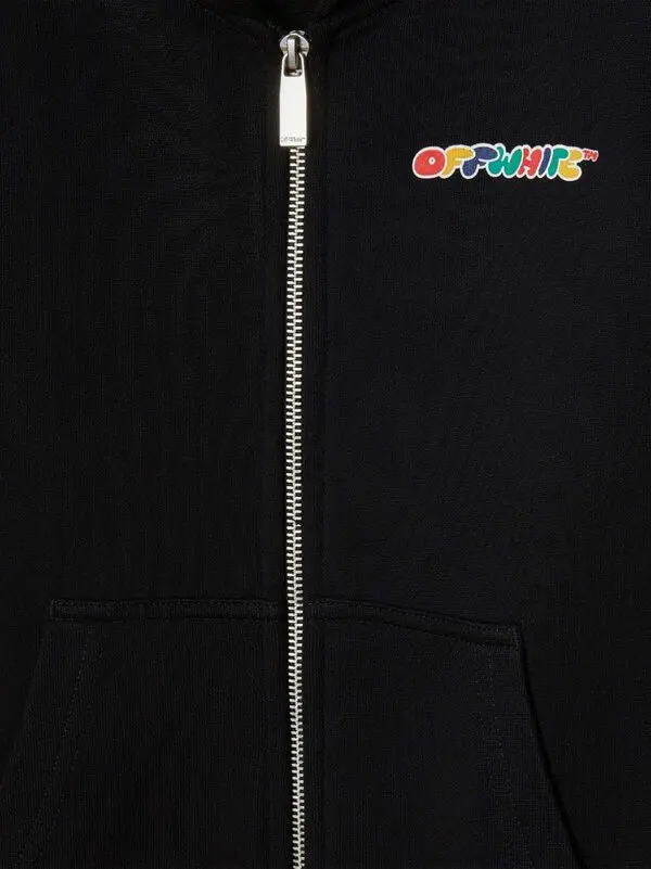 Off-White Arrows Zip-up Cotton Hoodie