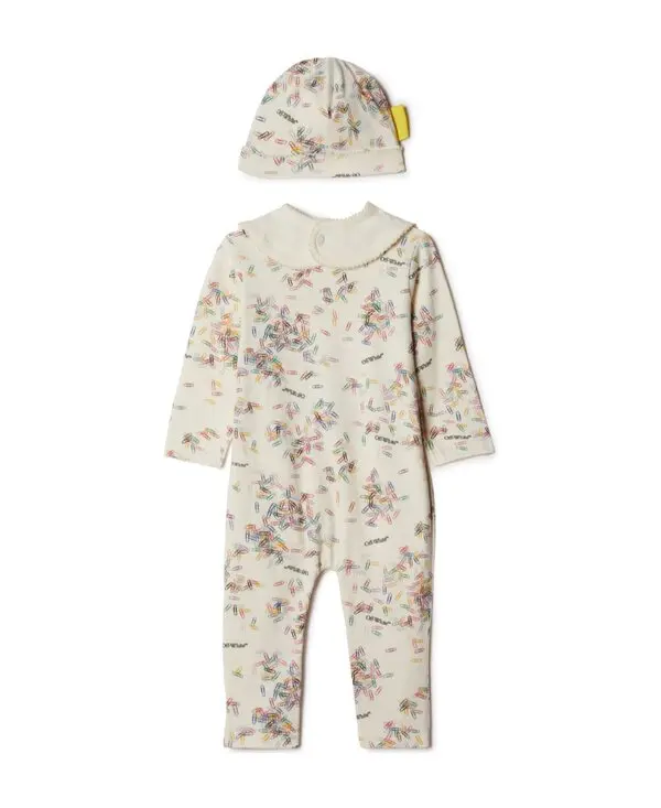 Off-White Paperclip Print Baby Set
