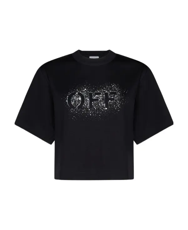 Off-White Logo Printed Crewneck T-shirt - Black