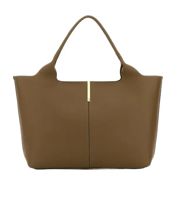 TOD'S Logo Plaque Medium-small Shopping Bag