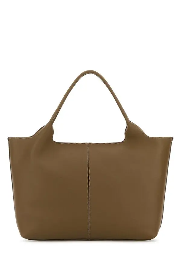 TOD'S Logo Plaque Medium-small Shopping Bag