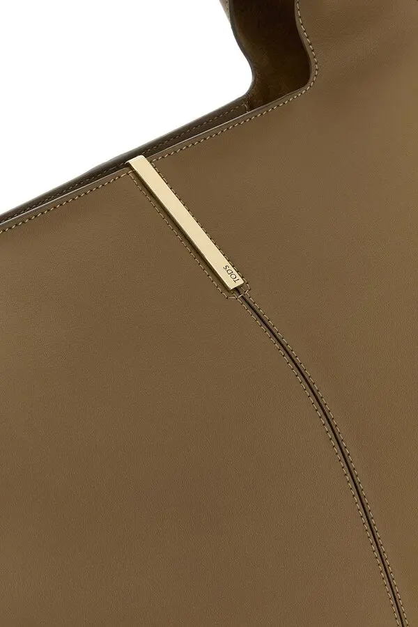 TOD'S Logo Plaque Medium-small Shopping Bag
