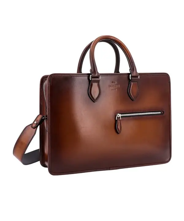 Berluti Logo Embossed Briefcase