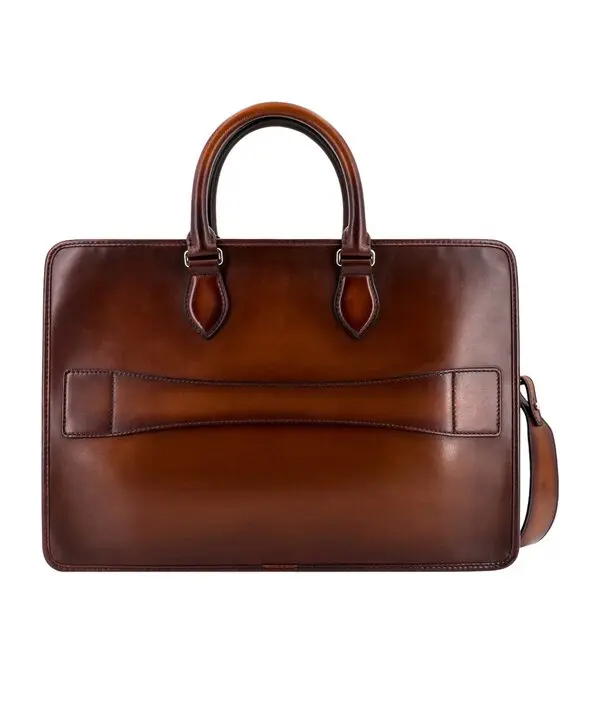 Berluti Logo Embossed Briefcase