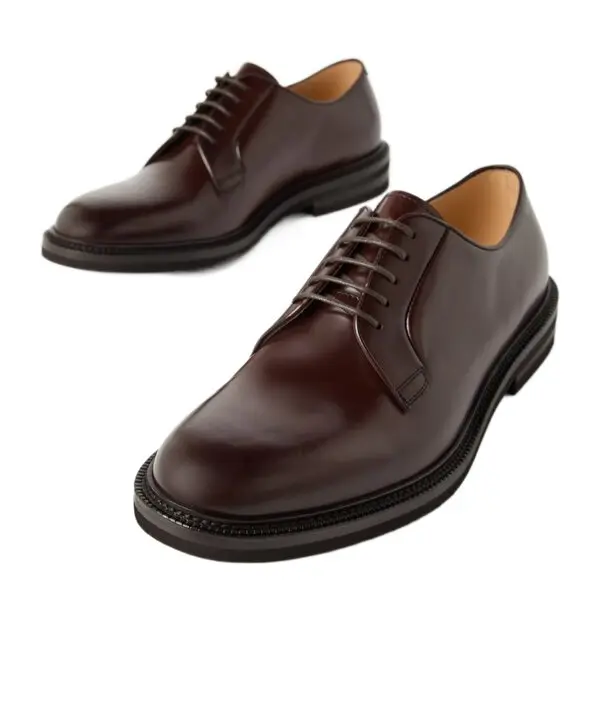 Brunello Cucinelli Lace-up Leather Derby Shoes