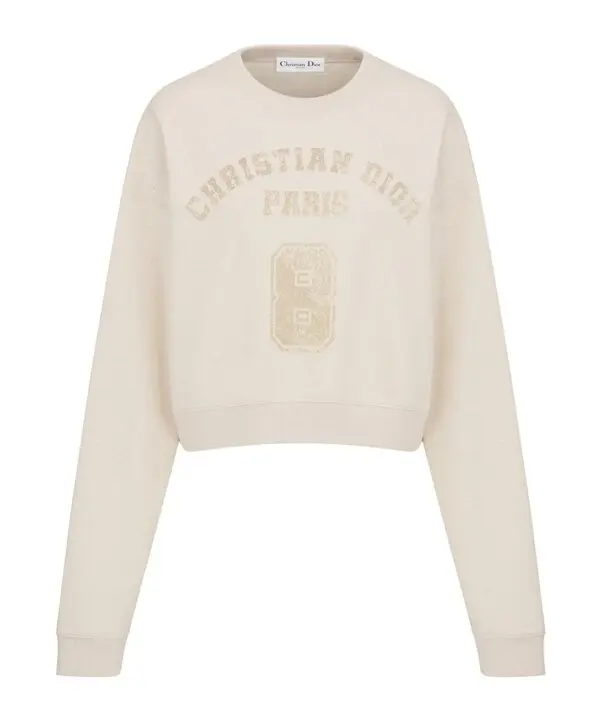 Dior Cropped Sweatshirt - White