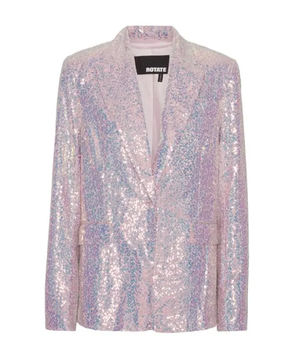 ROTATE BY BIRGER CHRISTENSEN Sequin-embellished Single-breasted Blazer