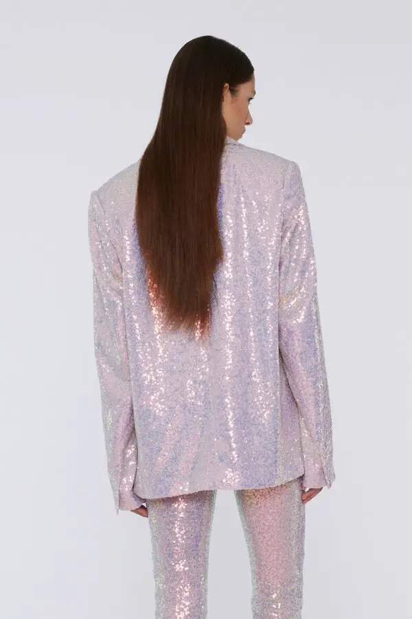 ROTATE BY BIRGER CHRISTENSEN Sequin-embellished Single-breasted Blazer