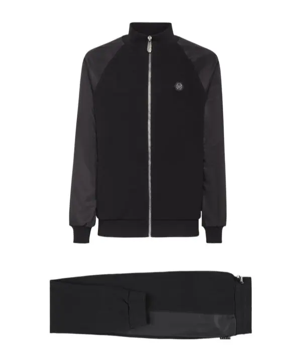 Philipp Plein Long-sleeved Sportswear And Trouser Set - Black