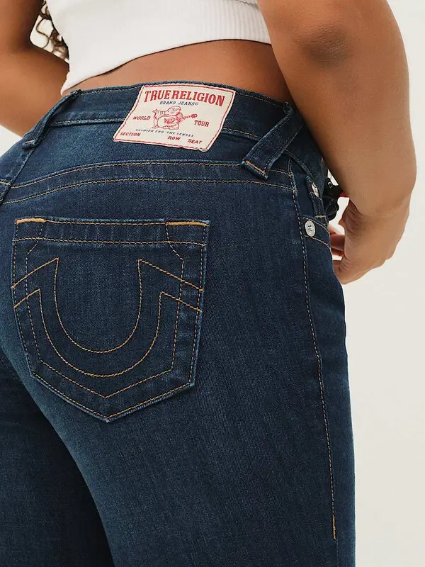 True Religion Billie Mid Rise Straight Jean
