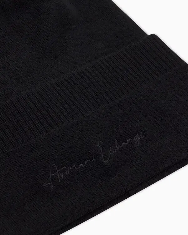 Armani Exchange Ribbed Beanie
