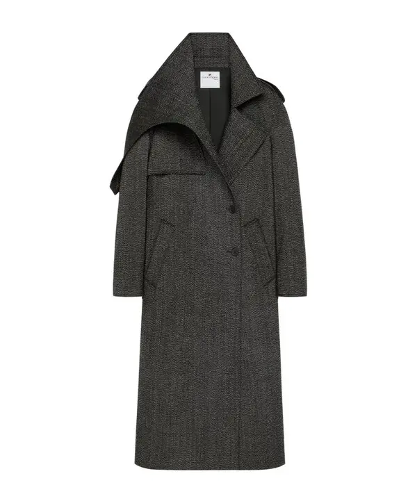 COURREGES Asymmetrical Collar Long Coat