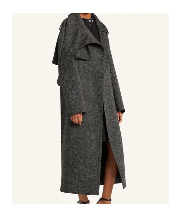 COURREGES Asymmetrical Collar Long Coat