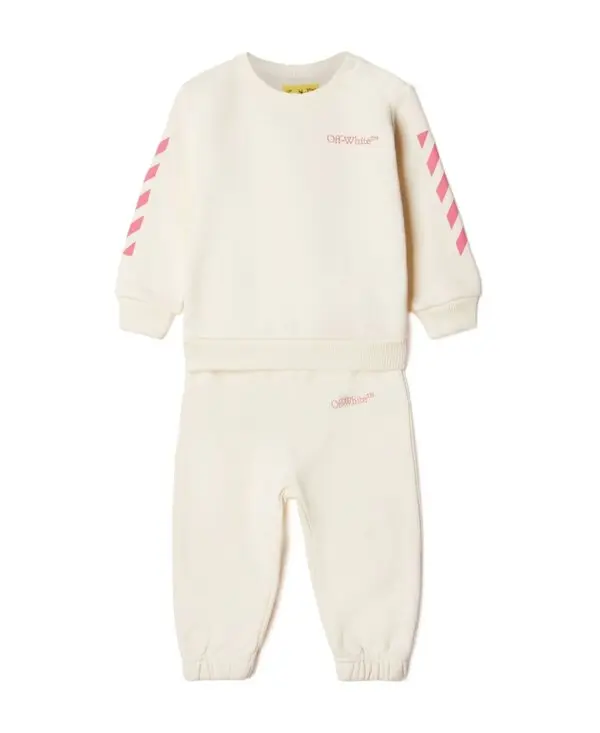 Off-White Diag-stripe Cotton Tracksuit - White