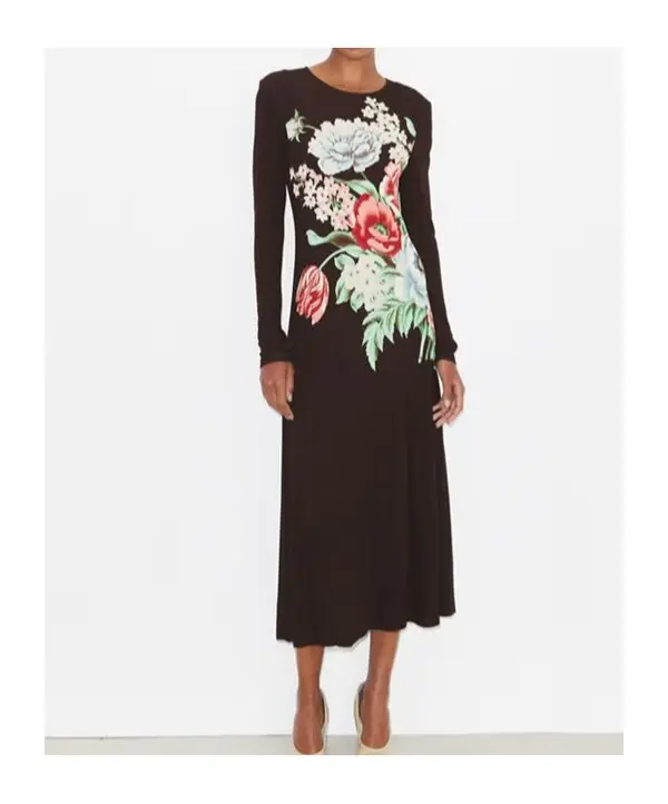 Tory Burch Printed Jersey Midi Dress