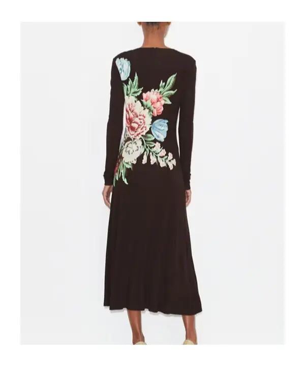 Tory Burch Printed Jersey Midi Dress
