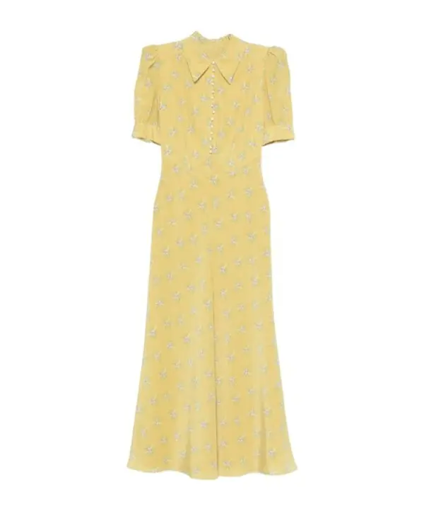 Alessandra Rich Floral Button-front Dress