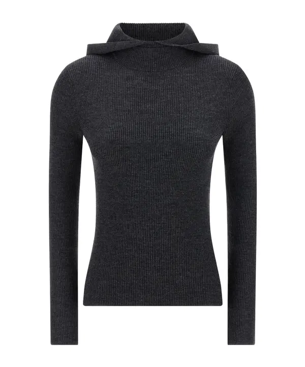 P.a.r.o.s.h Long-sleeved Hooded Sweater - Black