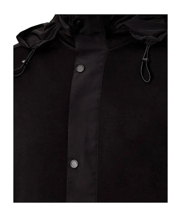 Armani Exchange Long Sleeve Hooded Sweatshirt With Snap Button Closure