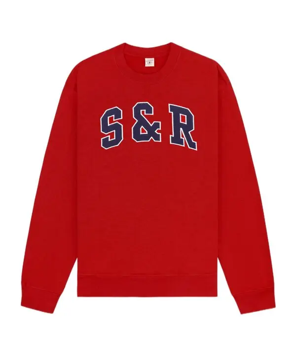 SPORTY  RICH Sporty & Rich Crewneck Sweatshirt With Letter Logo