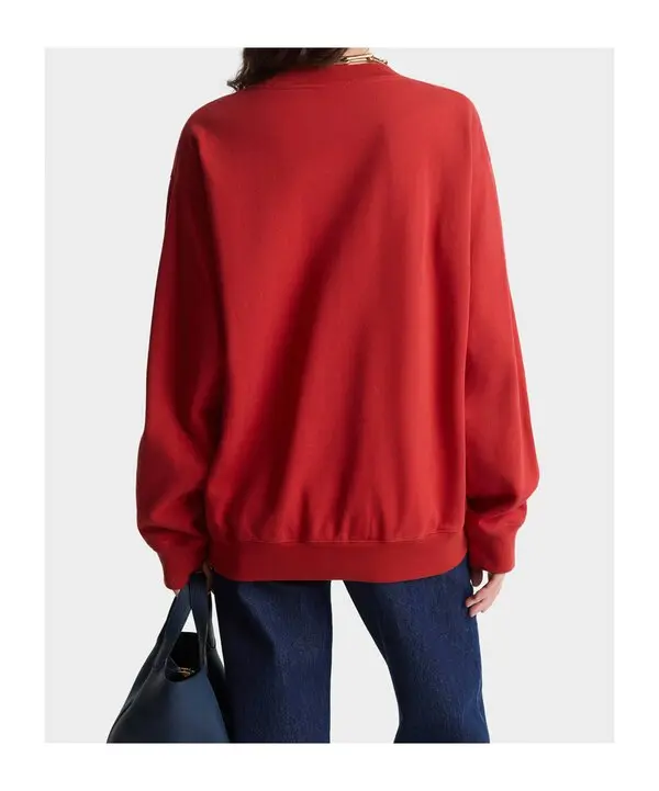 SPORTY  RICH Sporty & Rich Crewneck Sweatshirt With Letter Logo