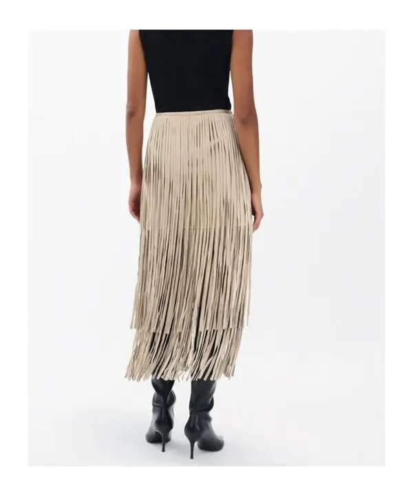 Rag & Bone Fringed Suede Skirt