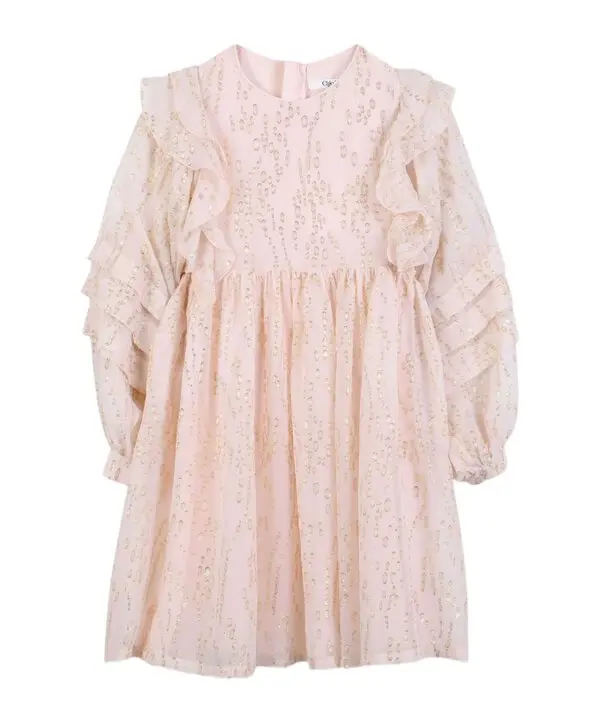 Chloé Ruffled Sequin-embellished Dress