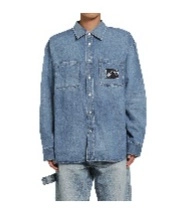 Celine Shirt In Cotton Denim - Indigo