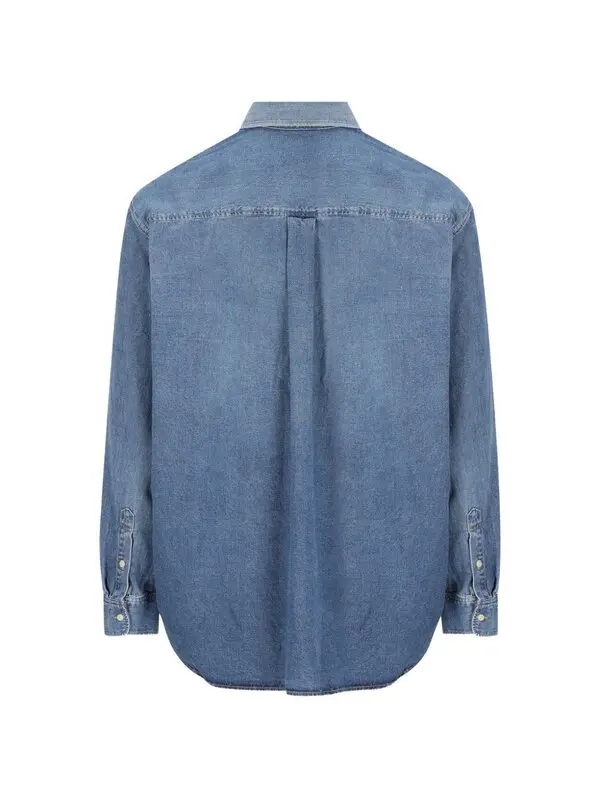 Celine Shirt In Cotton Denim - Indigo