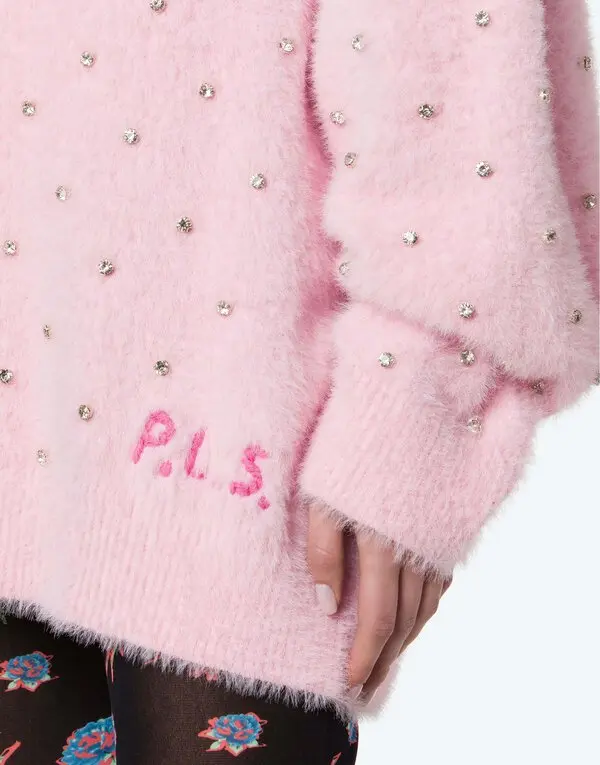 Philosophy Di Lorenzo Serafini Embellished Long Sleeve V-neck Cardigan