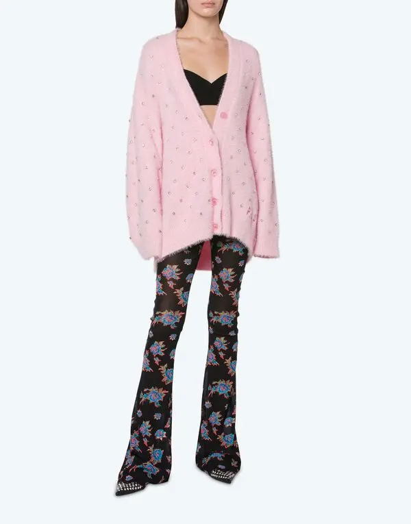 Philosophy Di Lorenzo Serafini Embellished Long Sleeve V-neck Cardigan