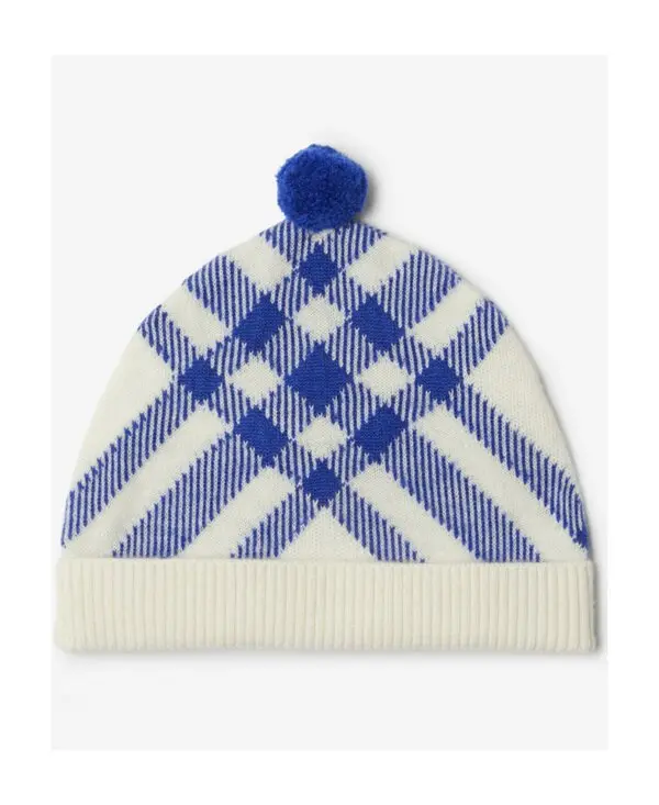 Burberry Checked Ribbed-knit Babygrow Set
