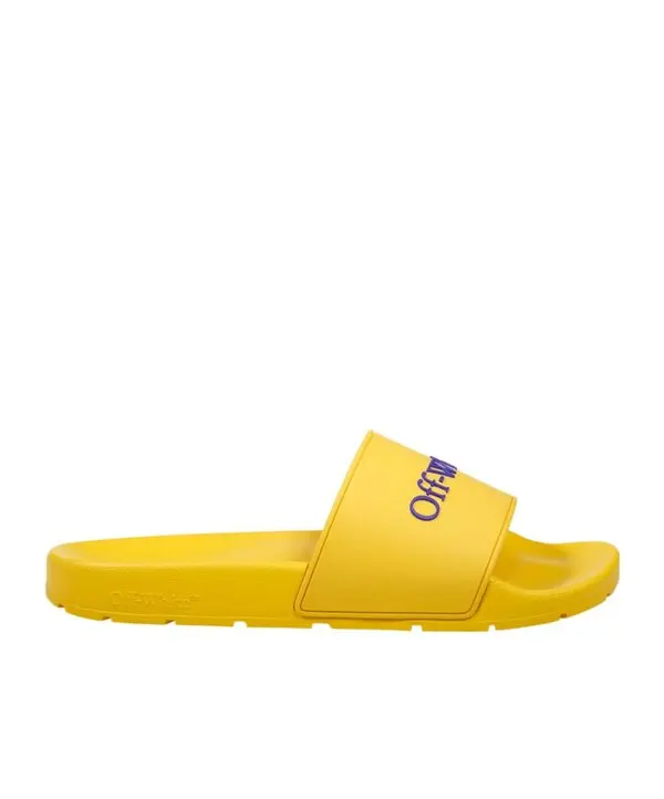 Off-White Bookish Logo Embossed Slip-on Slides