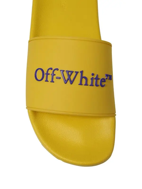 Off-White Bookish Logo Embossed Slip-on Slides