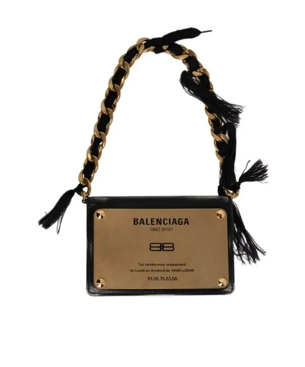 Balenciaga Logo Plaque Shoulder Bag