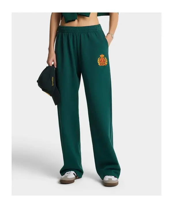 SPORTY  RICH Sporty & Rich Ny Crest Embroidered Wide Sweatpant