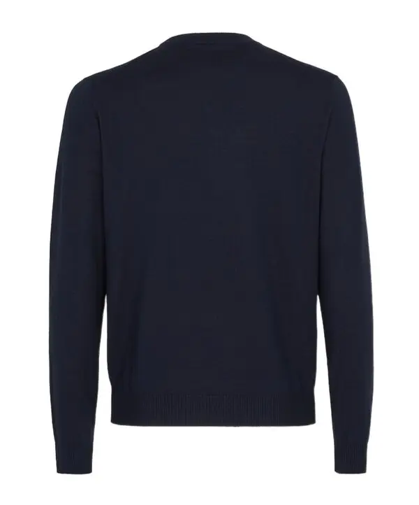 Fendi Logo Plaque Crewneck Knitted Jumper