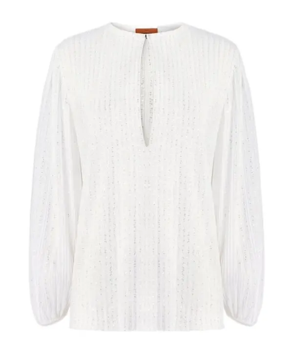Missoni Balloon Sleeve Blouse - Green-brown