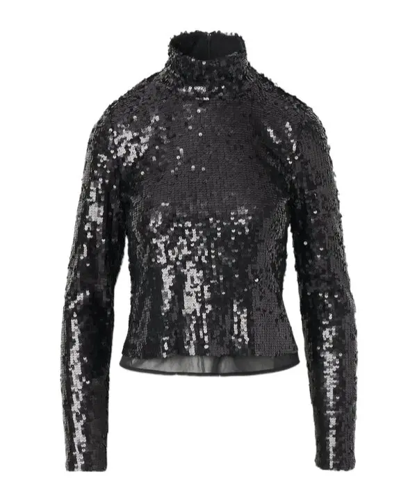 Rag & Bone Lucy Sequined Turtleneck Top